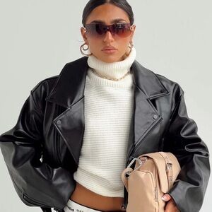 Lioness | Jackets & Coats | Lioness Australia Crop Moto Jacket | Poshmark